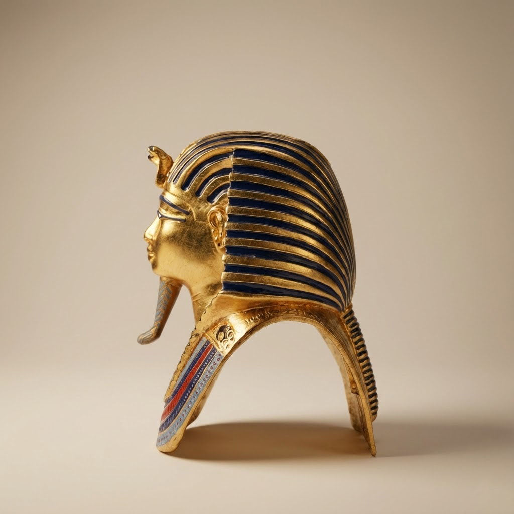 Goldene Maske des Königs Tutanchamun, 20 cm – Nile & Stone